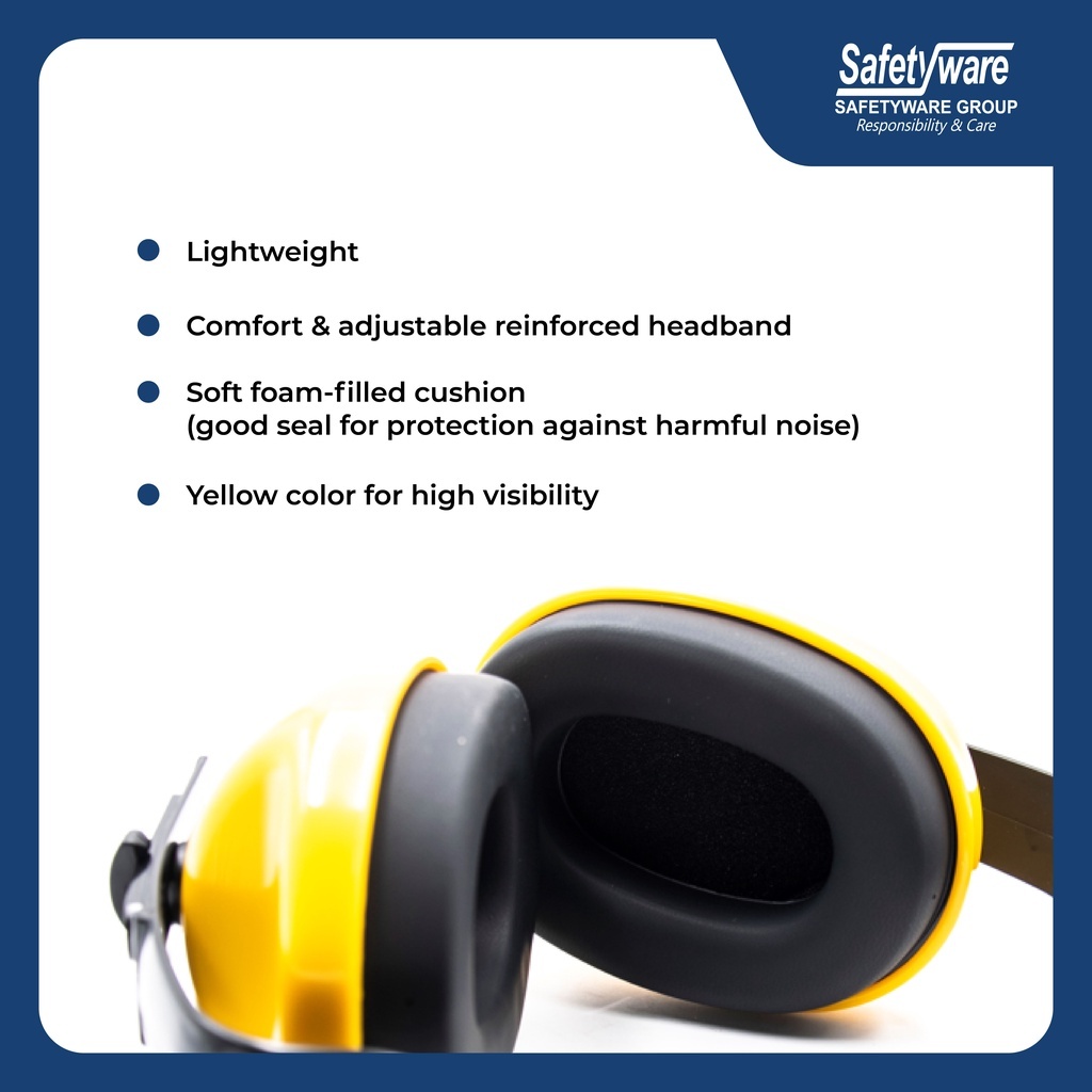 Safetyware ECOMUFF Ear Muff with Headband I Noise Reduction I Ear ...