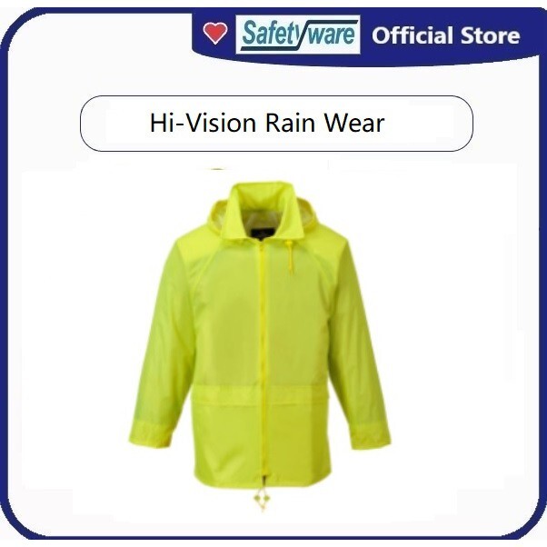PORTWEST Classic Rain Jacket I 100% Polyester I Rain Apparel I Rain ...