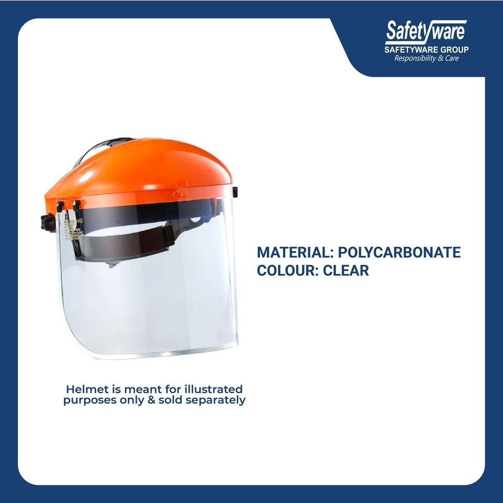 BLUE EAGLE Face Shield Visor For Safety Helmet I Impact Resistant I ...