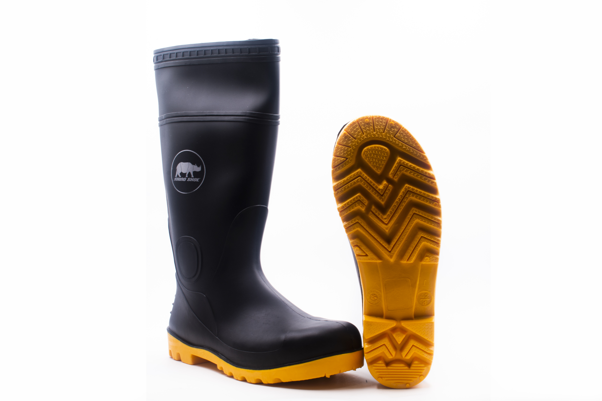 RHINO SHOE 15" PVC Safety Boots Steel Toe Cap, Steel Plate | BWB302SP ...