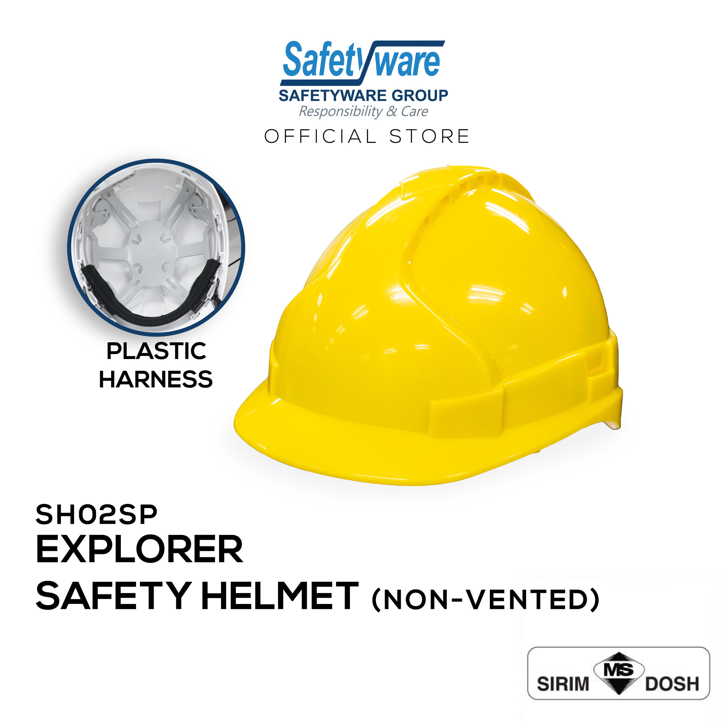 SAFETYWARE Explorer I Industrial Safety Helmet (Slide Lock ...