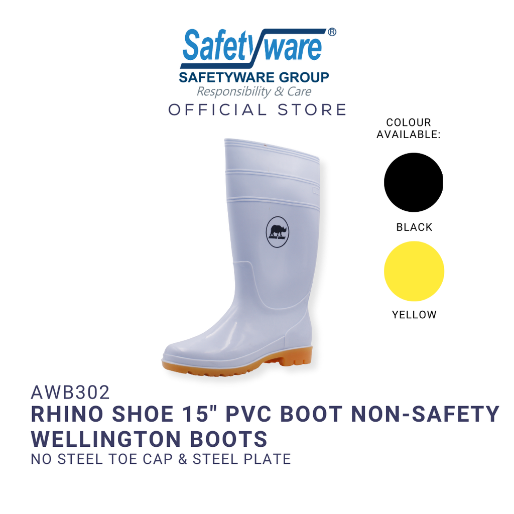 RHINO SHOE 15" PVC Boot Durable & Waterproof | PVC Boots – Safetyware Store