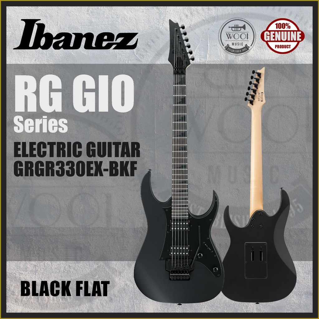 Ibanez GRGR330EX-BKF RG Gio Series Electric Guitar w/Floyd Rose - Black Flat – Wooi Music