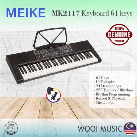 Meike MK2117 Portable Keyboard 61 Keys (Beginner Keyboard / Piano ...