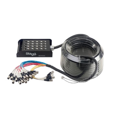 Stagg SSB-30/16X4XH S Series Stagebox / Snake Cable (16x XLR Female ...