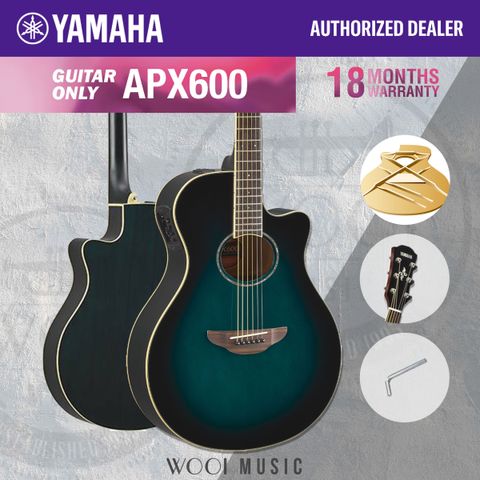 Yamaha APX600-OBB APX Series Acoustic Electric Guitar (Thinline Body ...