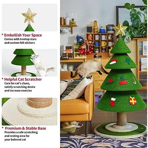 VETRESKA Christmas Pine Tree Cat Scratching Tree – Blackmimi