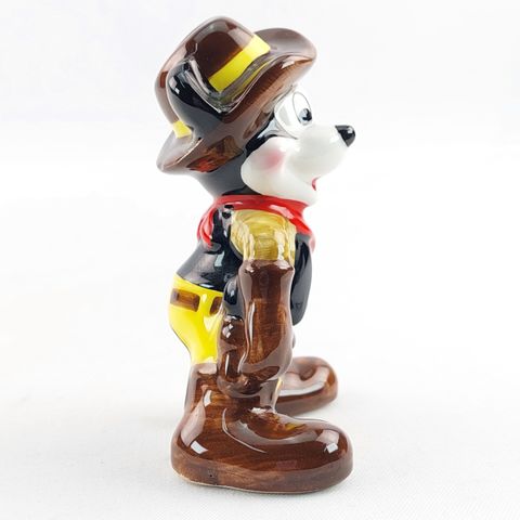 Disney Japan Mickey Mouse Sheriff Cowboy Ceramic Figurine ...