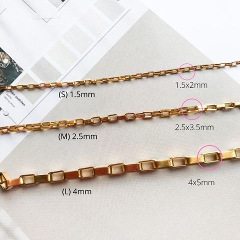 DIY Chain: Stainless steel Rectangular Link Chain – Anna Jewellery ...