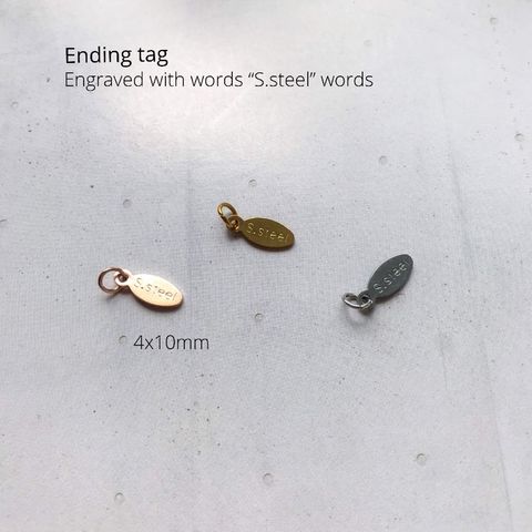 Ending tag 1pc - Stainless steel (PVD coating) – Anna Jewellery Handicraft