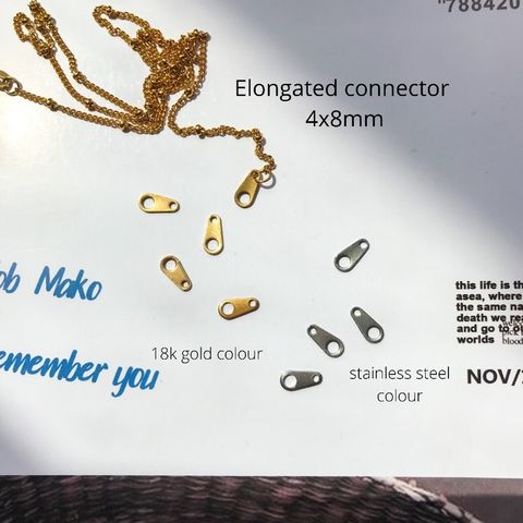 Stainless steel Connector tag - Stainless Steel/ Gold-Filled – Anna ...