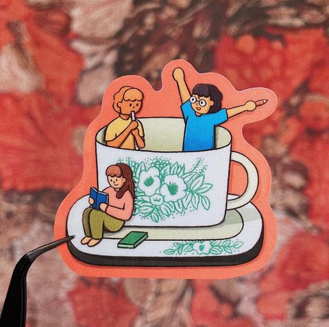 Kopi Cup Die-cut Sticker – Harris Potteris ⚡️