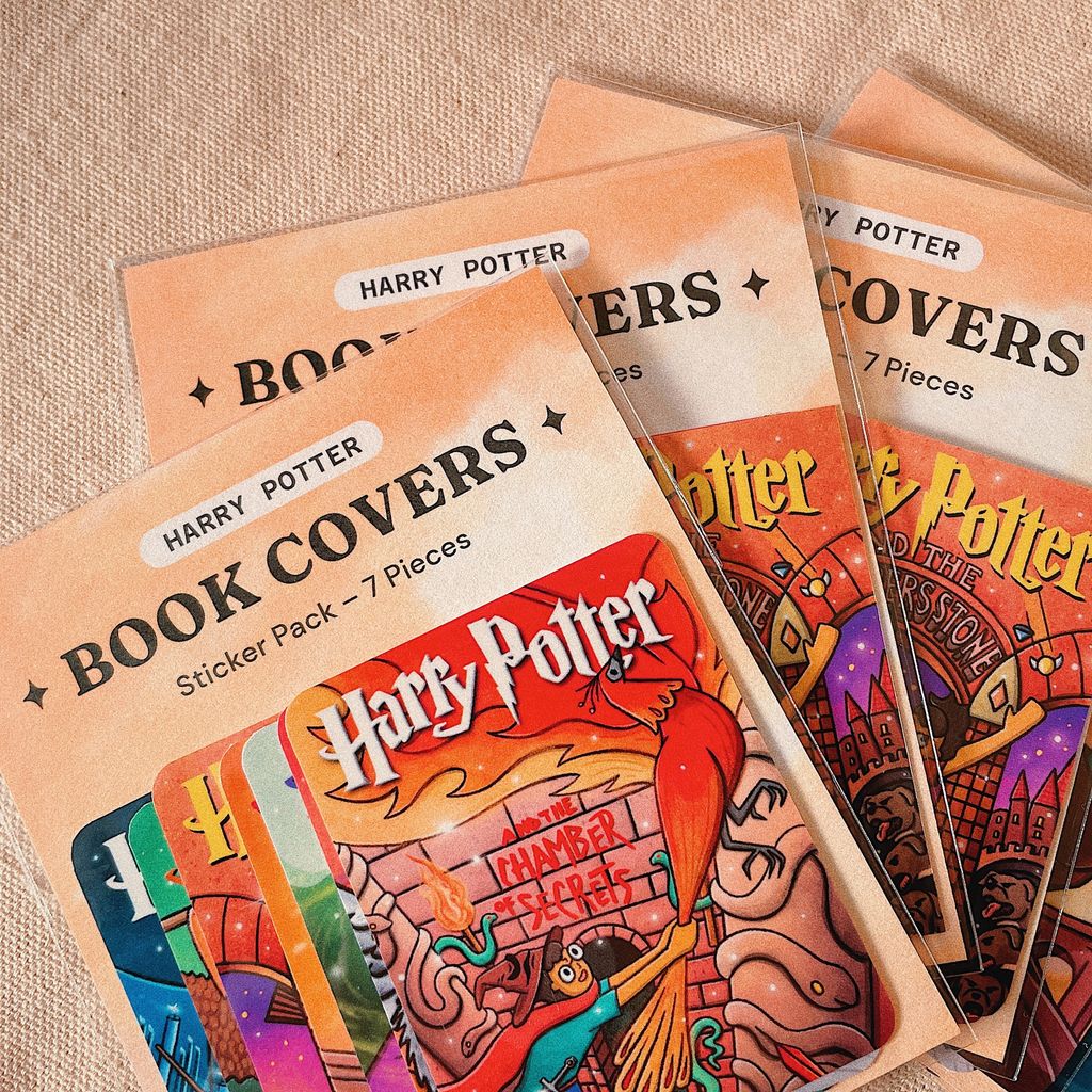 HP Book Covers Sticker Pack – Harris Potteris ⚡️
