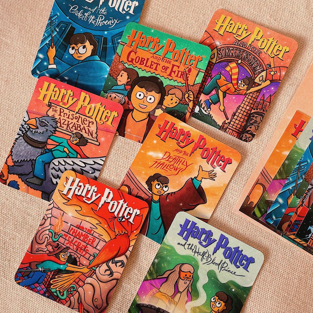 HP Book Covers Sticker Pack – Harris Potteris ⚡️