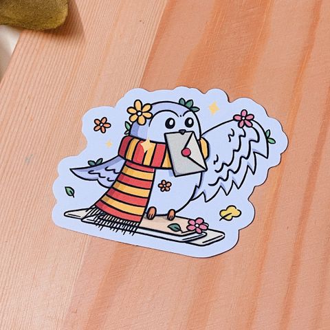 Hedwig Flowers Die-cut Sticker – Harris Potteris ⚡️