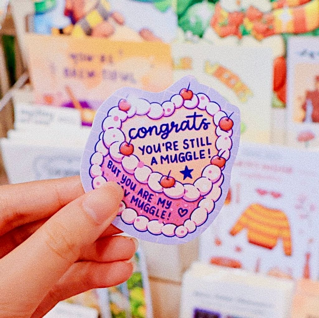 Favourite Muggle Cake Die-cut Sticker – Harris Potteris ⚡️