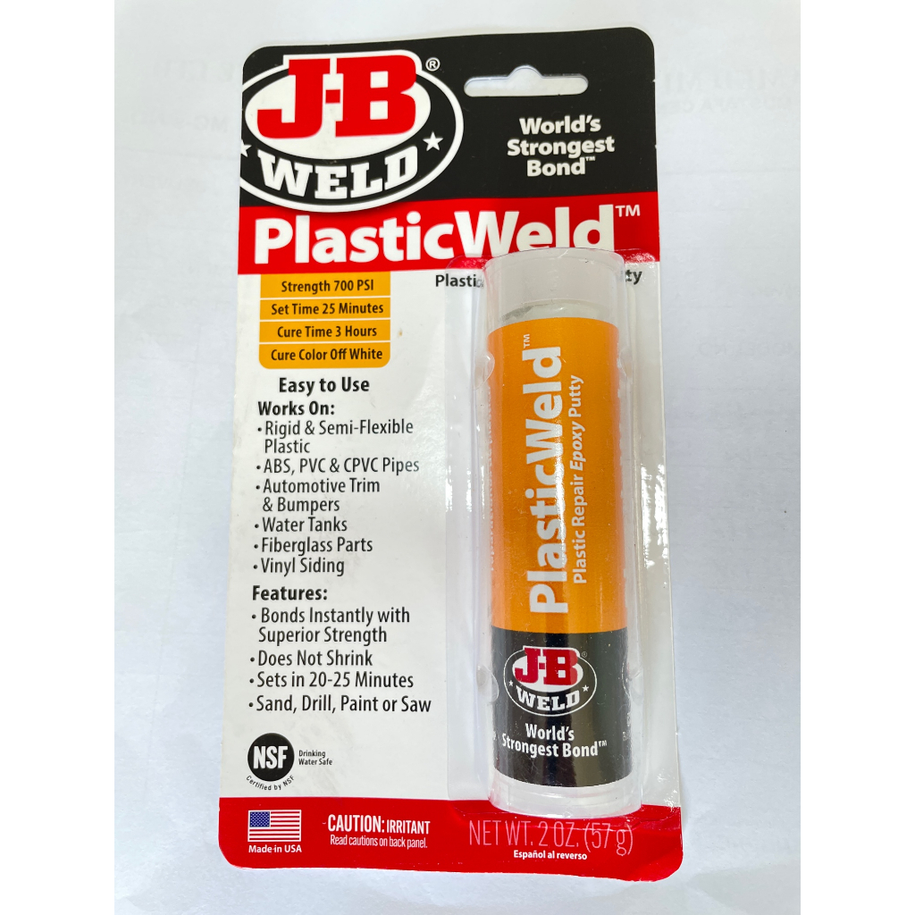 Jb Weld For Hard Plastic J-B Weld 8237 Plasticweld Epoxy Putty 8237 - J ...