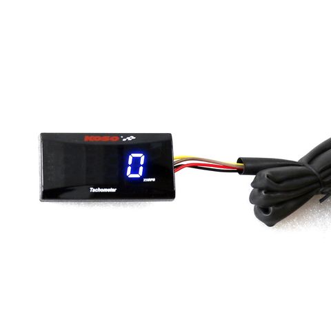 Koso Mini RPM Meter Blue Digital Square LCD Display Engine Tach Hour ...