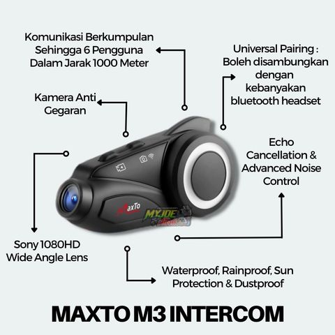 Maxto M2 M2C M3 Motorcycle Intercom For Shoei AGV KYT Yamaha XMAX Honda ...