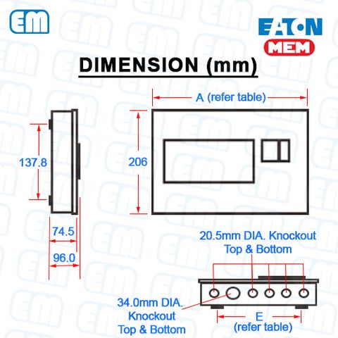 CONSUMER UNIT - SINGLE PHASE 63A – EATON MEM SALES