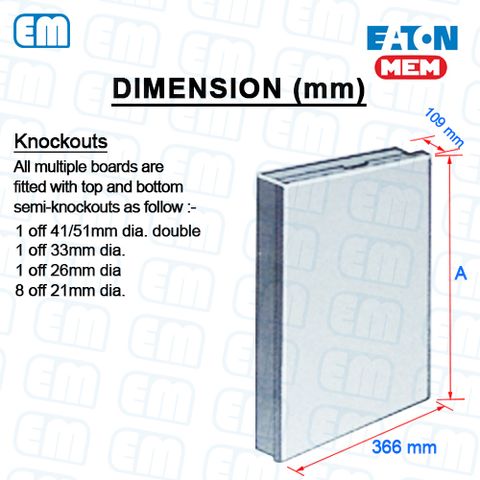 MULTIPOLE DISTRIBUTION BOX - 3 PHASE 63A – EATON MEM SALES