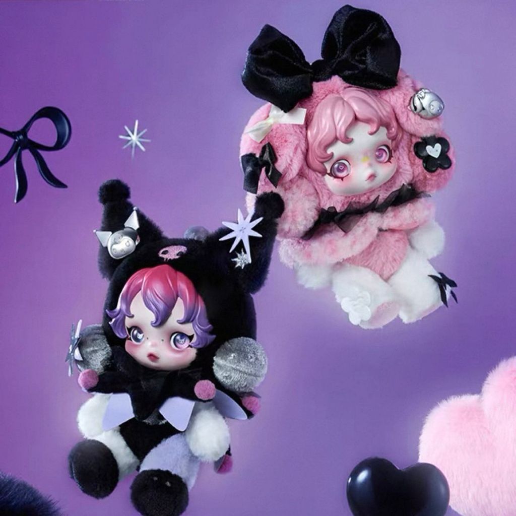 Skullpanda X Sanrio Kuromi & Melody Plush – FTB19 Blindbox Hub