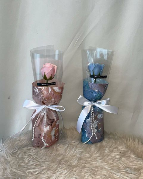 Single Stalk Soap Rose Bouquet – Bloom Town Floral