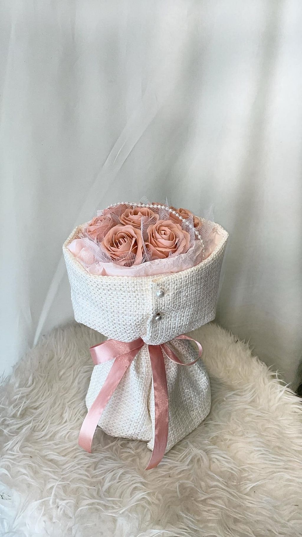 Milk Tea Soap Rose Bouquet – Bloom Town Floral