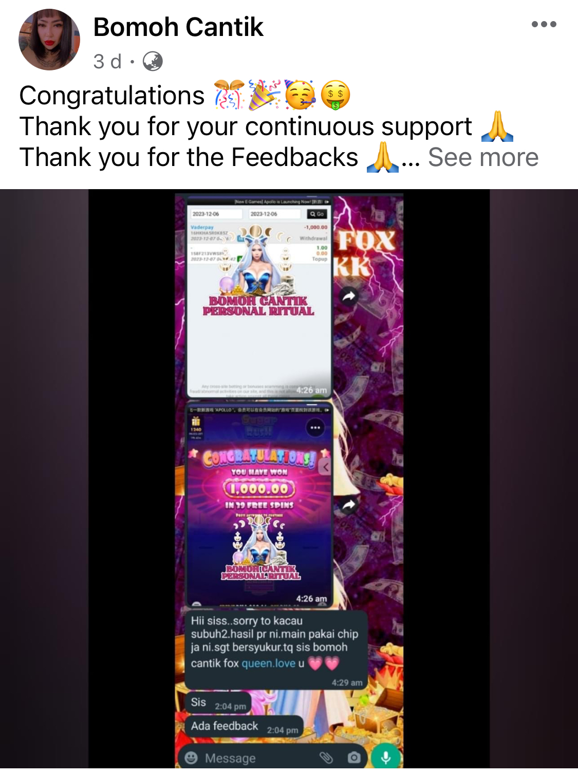 Testimonial – Nine Tailed Fox Queen