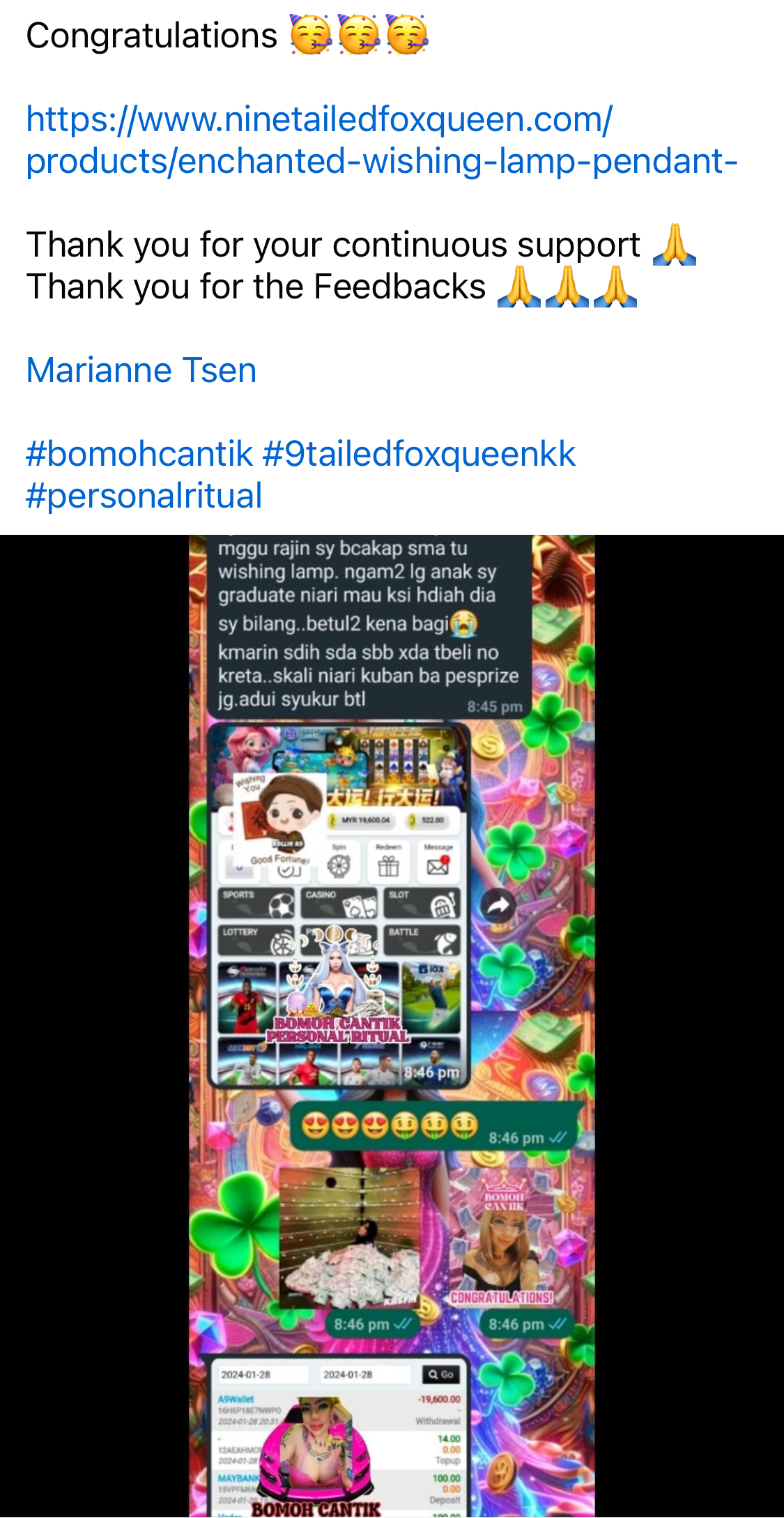 Testimonial – Nine Tailed Fox Queen