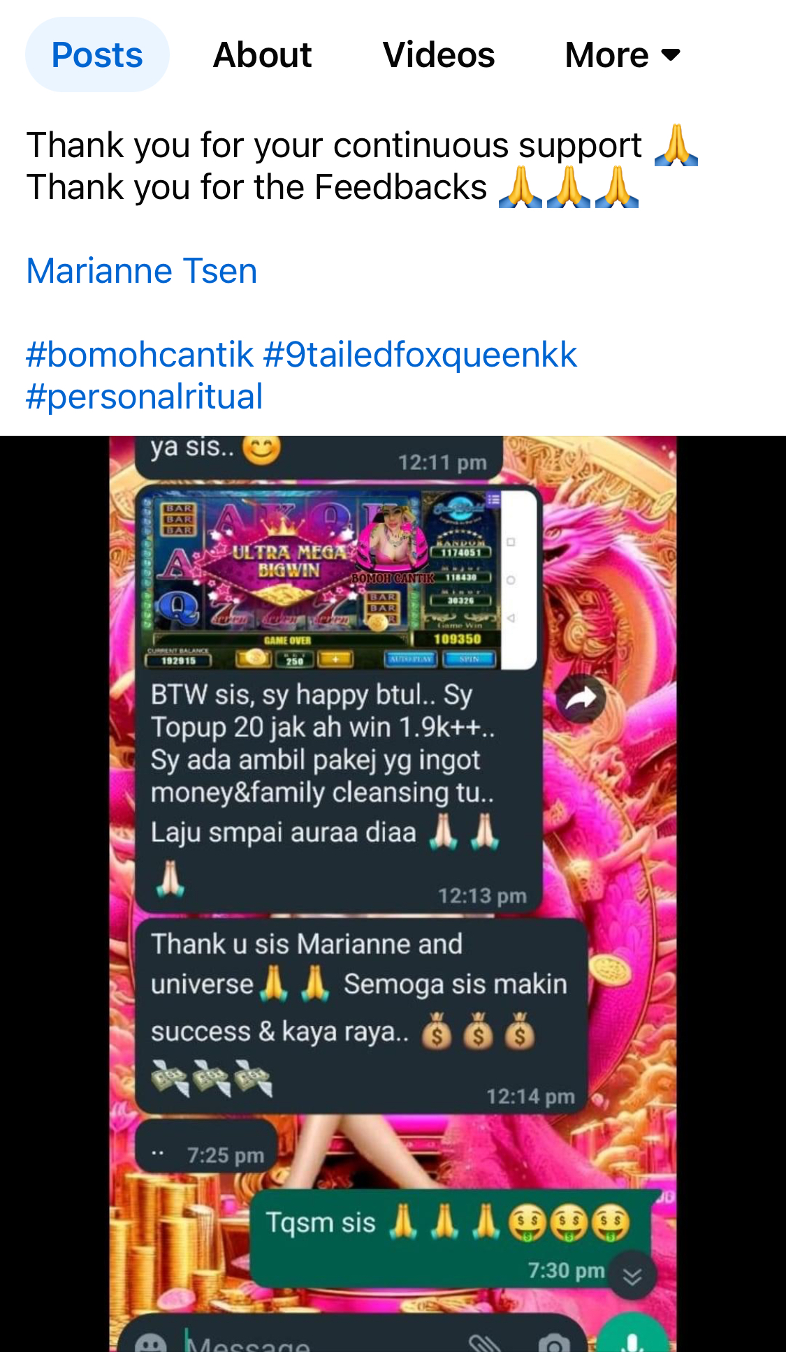 Testimonial – Nine Tailed Fox Queen