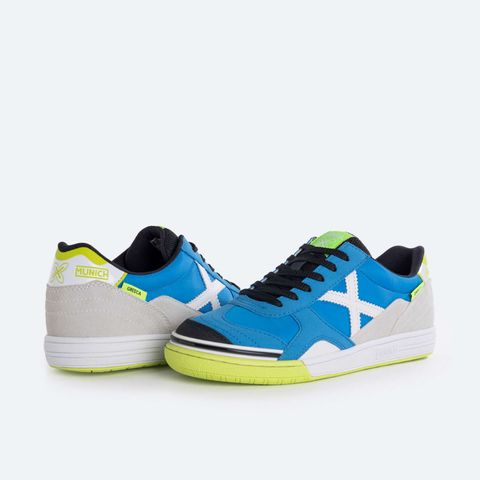 Munich Gresca 306 Turquoise / White / Green – Futsal Chuteiras