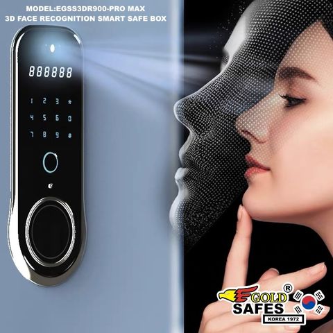 (EGSS3DR900-PRO MAX 52) 3D FACE ID RECOGNITION SMART SAFE BOX – E-Gold ...