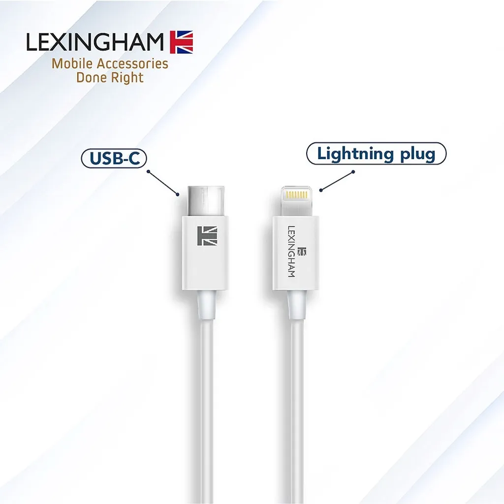 【南紡購物中心】 【Lexingham】Type-C to Lightning 8Pin MFI認證 傳輸充電線 (1M) 品號L5810 - PChome 24h購物