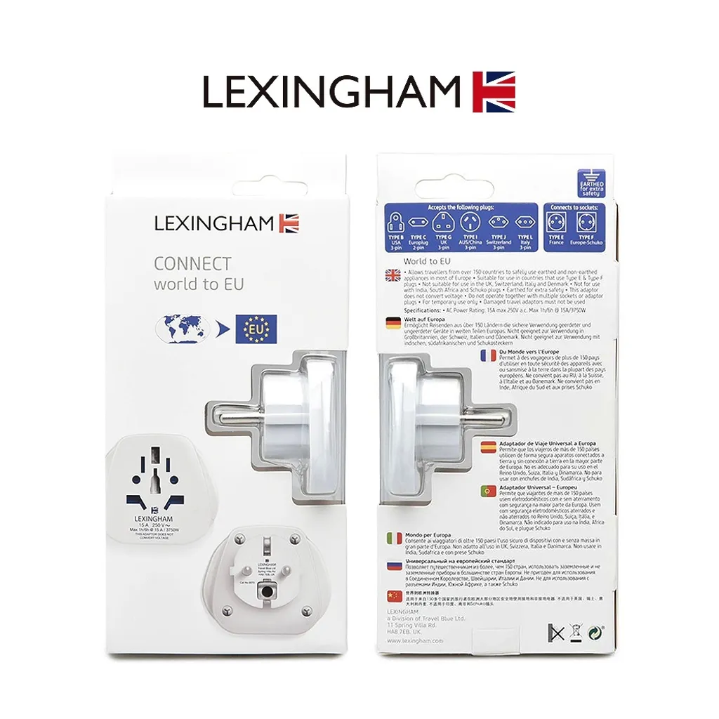 【南紡購物中心】 【Lexingham】歐洲旅行轉接頭 歐規 品號L5070(保固24個月) - PChome 24h購物