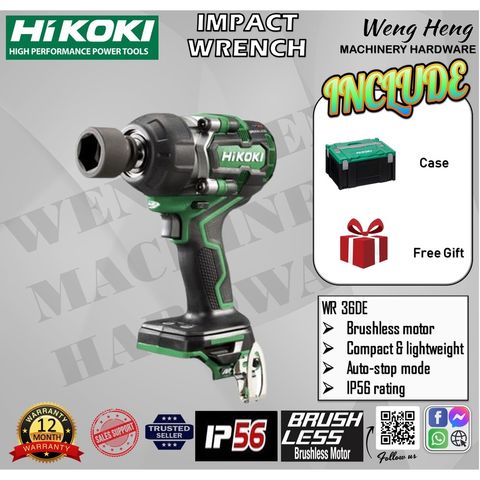 Hitachi/ Hikoki MUTLI VOLT (36V series) IP56 Brushless Cordless Impact ...
