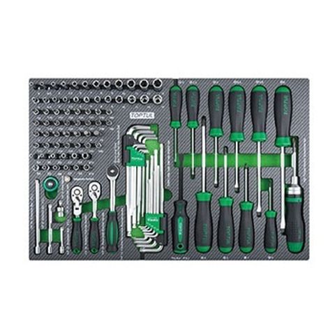 TOPTUL GE-44803 Drawer Tool Trolley - 448PCS Mechanical Tool Set (BLACK ...