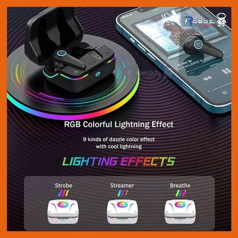 Recci REP-W37 TWS EarbudsANC ENC function wireless gaming earbuds earphones headsets with RGB ...