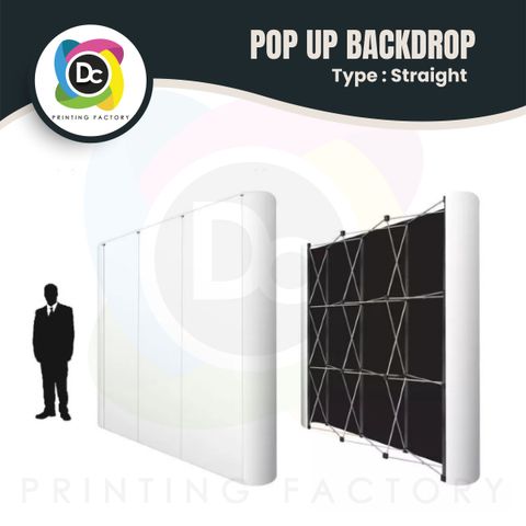 POP UP BACKDROP STRAIGHT 3x3 OR 4X3 WITH 2 SPOTLIGHT + HARD CASE ...