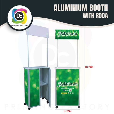 ALUMINIUM BOOTH WITH ROLLER (FREE DESIGN) – Dcprintingfactory