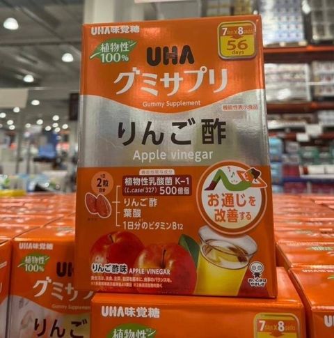 日本Costco限定UHA味覺糖腸道健康補給劑蘋果醋風味軟糖56天份 – Puff sweet home