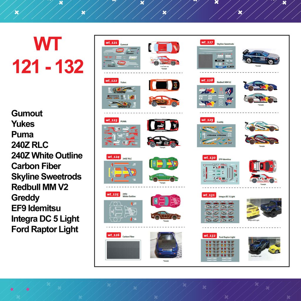 Water Slide Decal : wt_121 - wt_132 – Jiwacustom