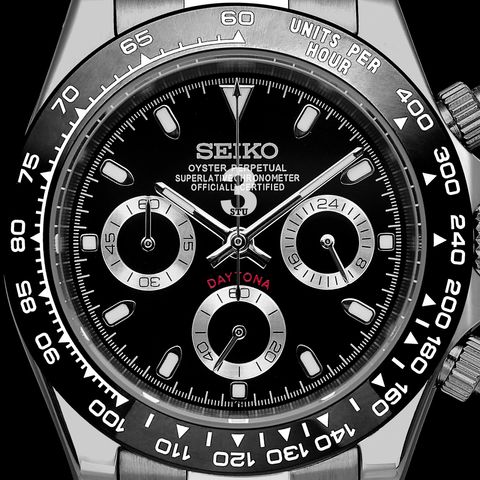 Seiko Mod Black Panda-Ceramic Bezel – No.3 Stu