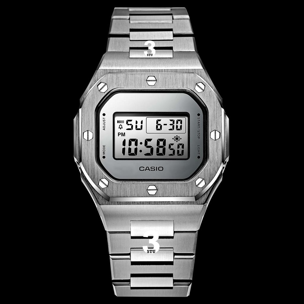DW Mod Silver Case DW-5600FF-8 – No.3 Stu DW Mod Silver Case DW-5600FF-8 – No.3 Stu