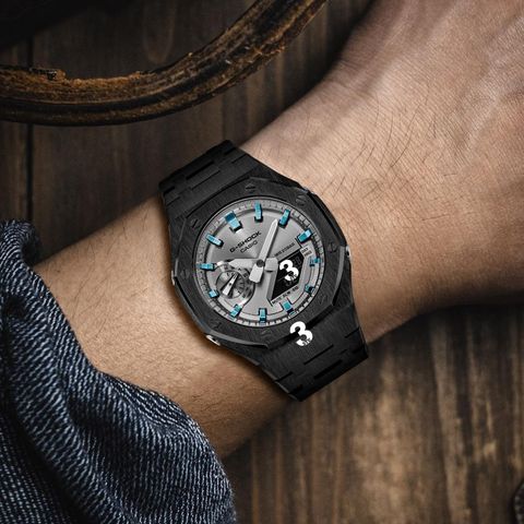 Black Mod Metallic Silver Dial (Ice Blue Marker) – No.3 Stu
