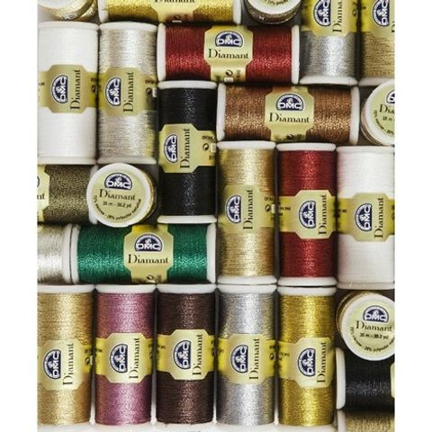 DMC Diamant metallic thread for embroidery, tatting and all stitching ...