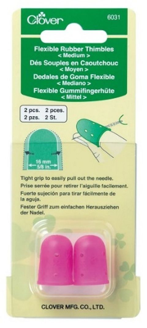 Clover Flexible Rubber Thimbles to protect finger – Maycraft