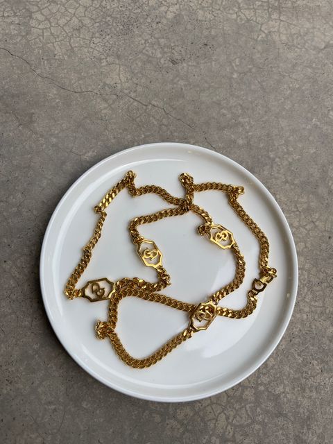 Vintage Dior CD thick gold long necklace – Livz Vintage